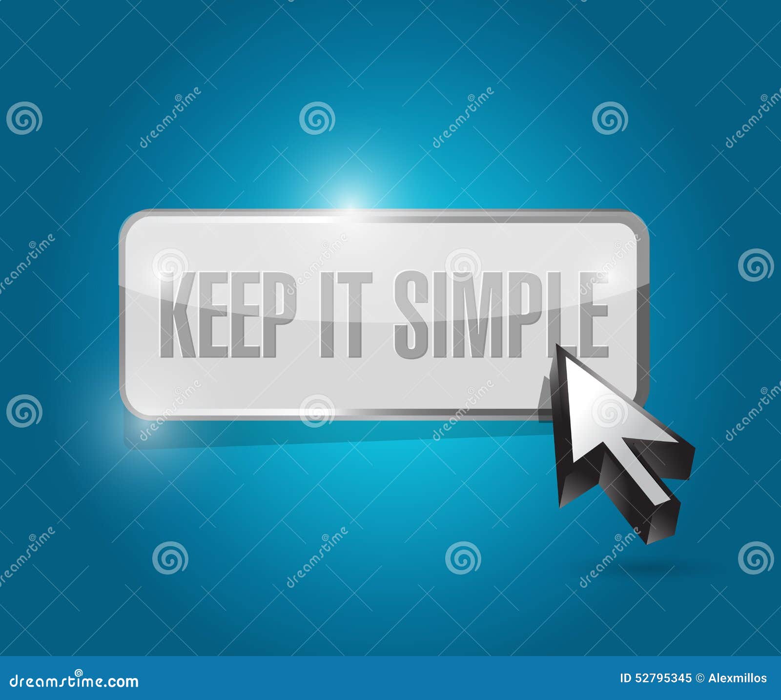 Keep it Simple Button Sign Illustration Stock Illustration ...