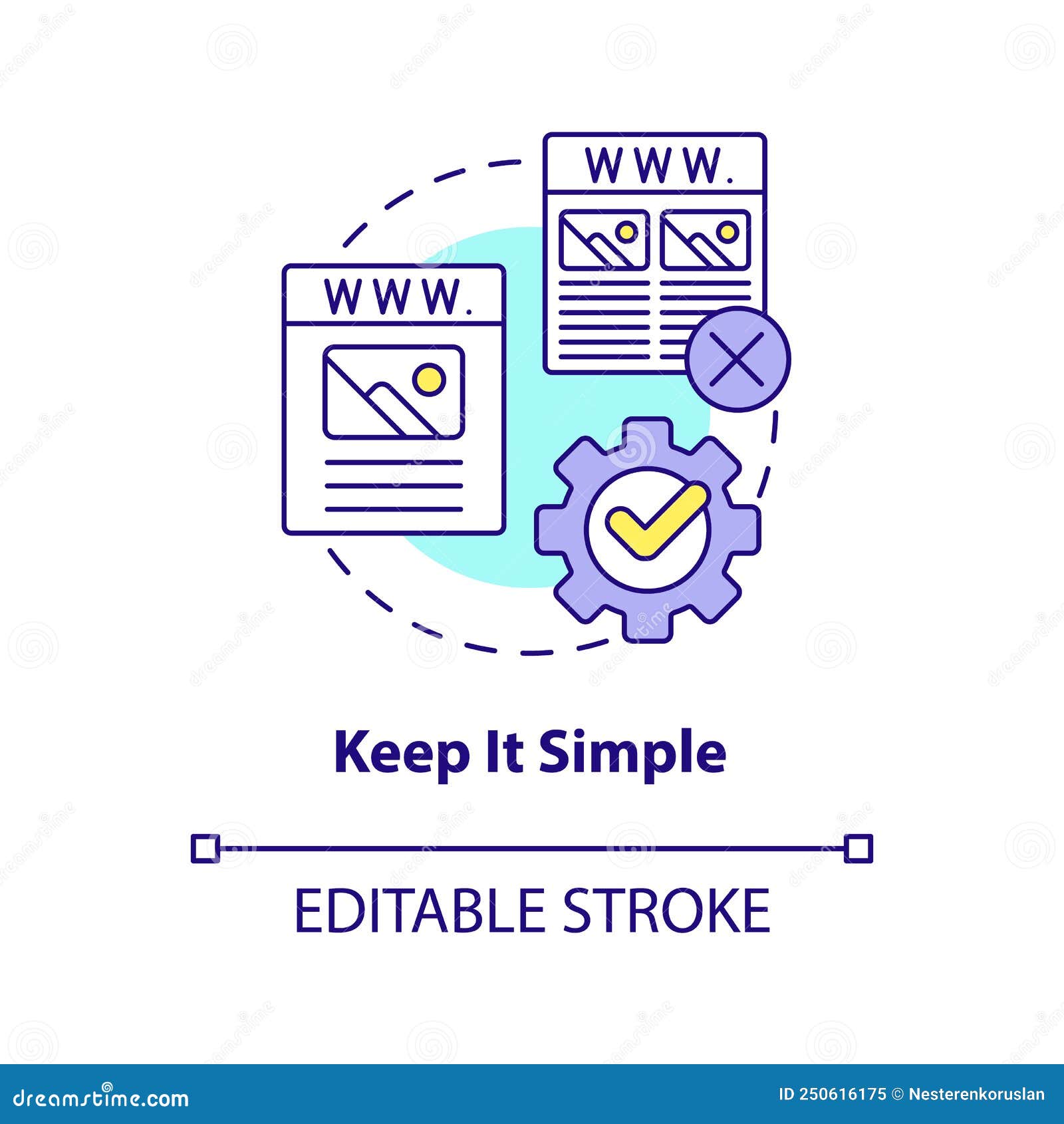 Keep it Simple Concept Icon Stock Vector - Illustration of abstract ...