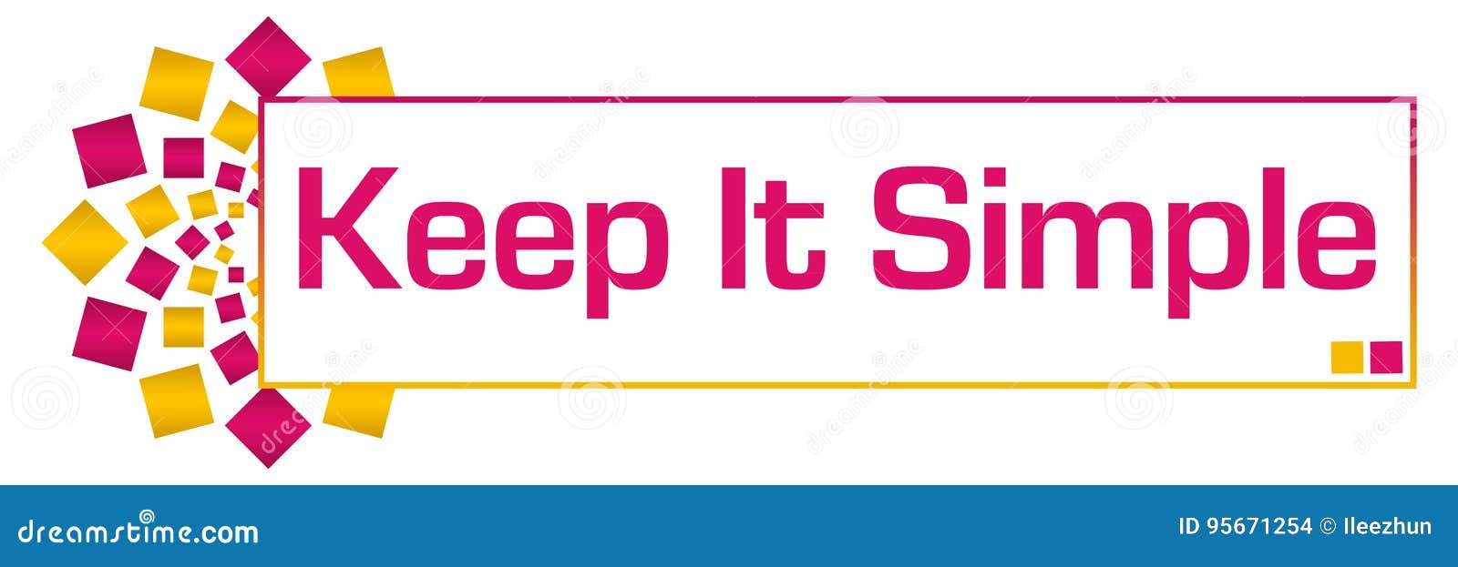 Keep it Simple Pink Gold Circular Bar Stock Illustration - Illustration ...