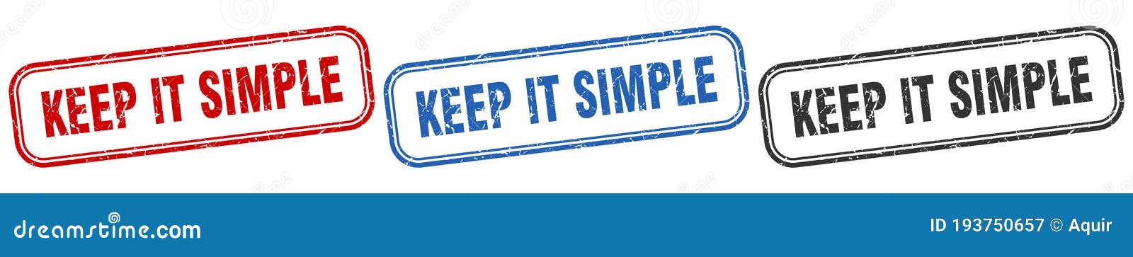 Keep it Simple Square Isolated Sign Set. Keep it Simple Stamp Stock ...