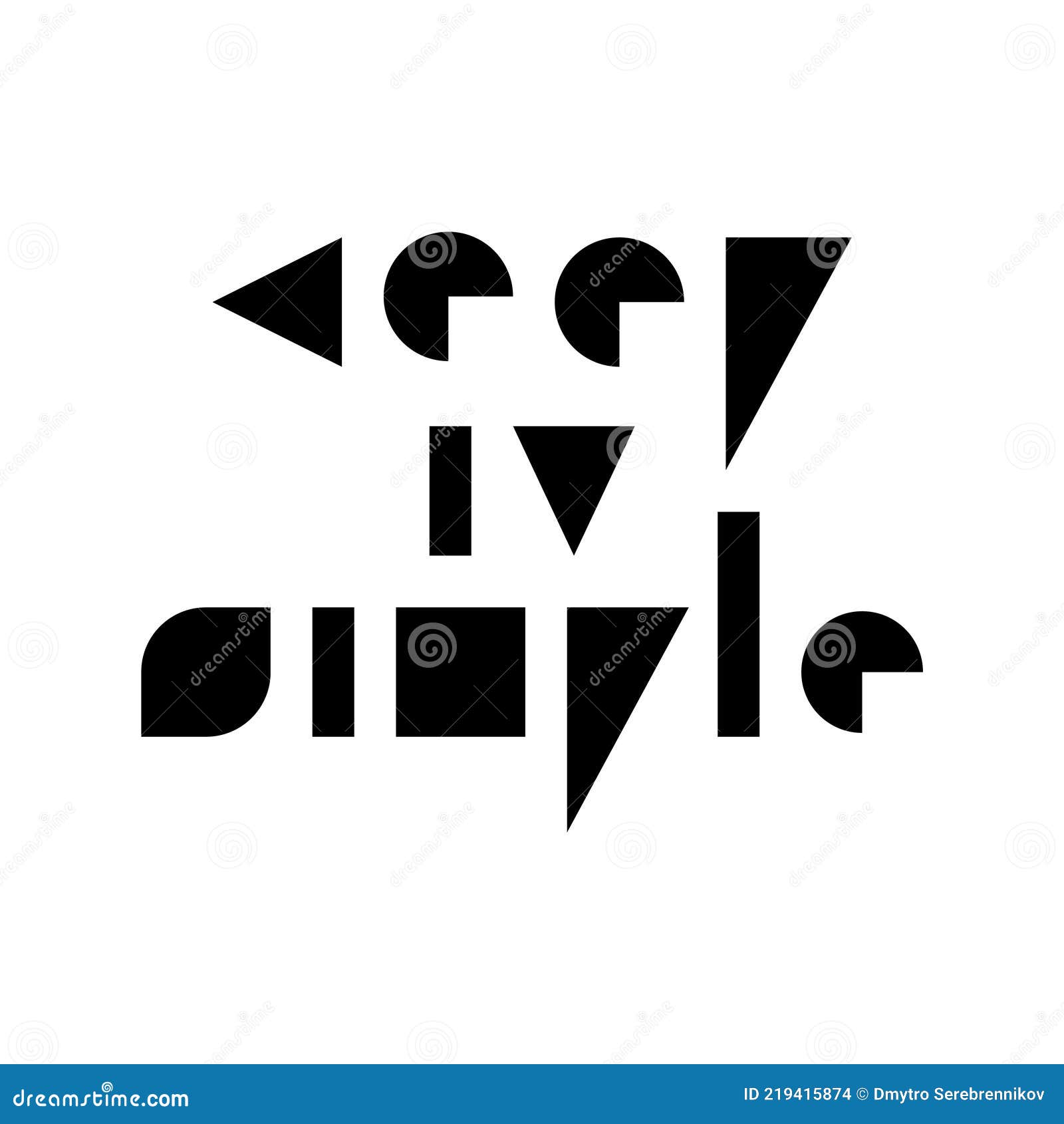 Keep it Simple. Vector Composition Minimalistic Font Style Stock Vector ...