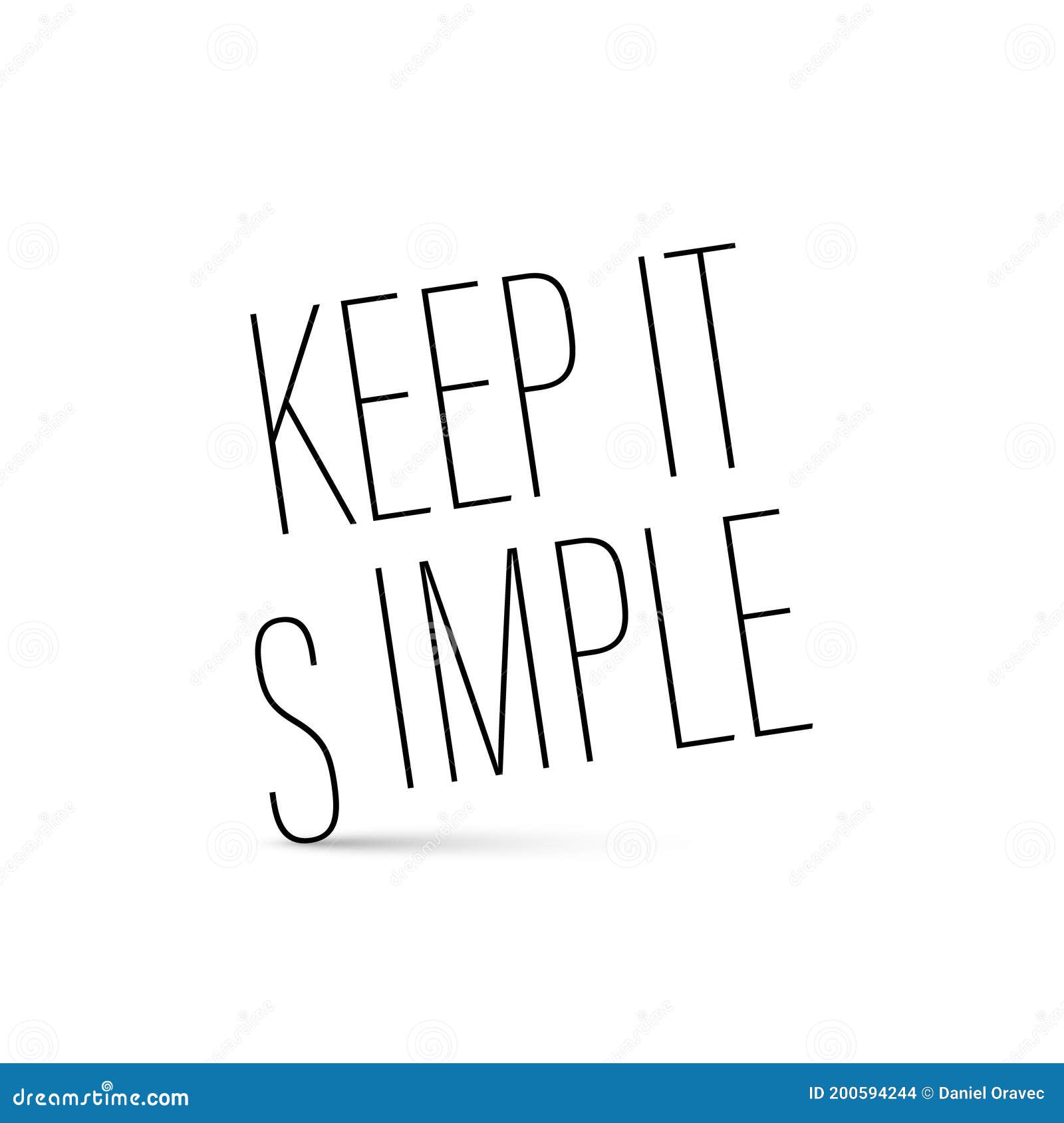 Keep it Simple Vector Phrase Stock Vector - Illustration of calligraphy ...