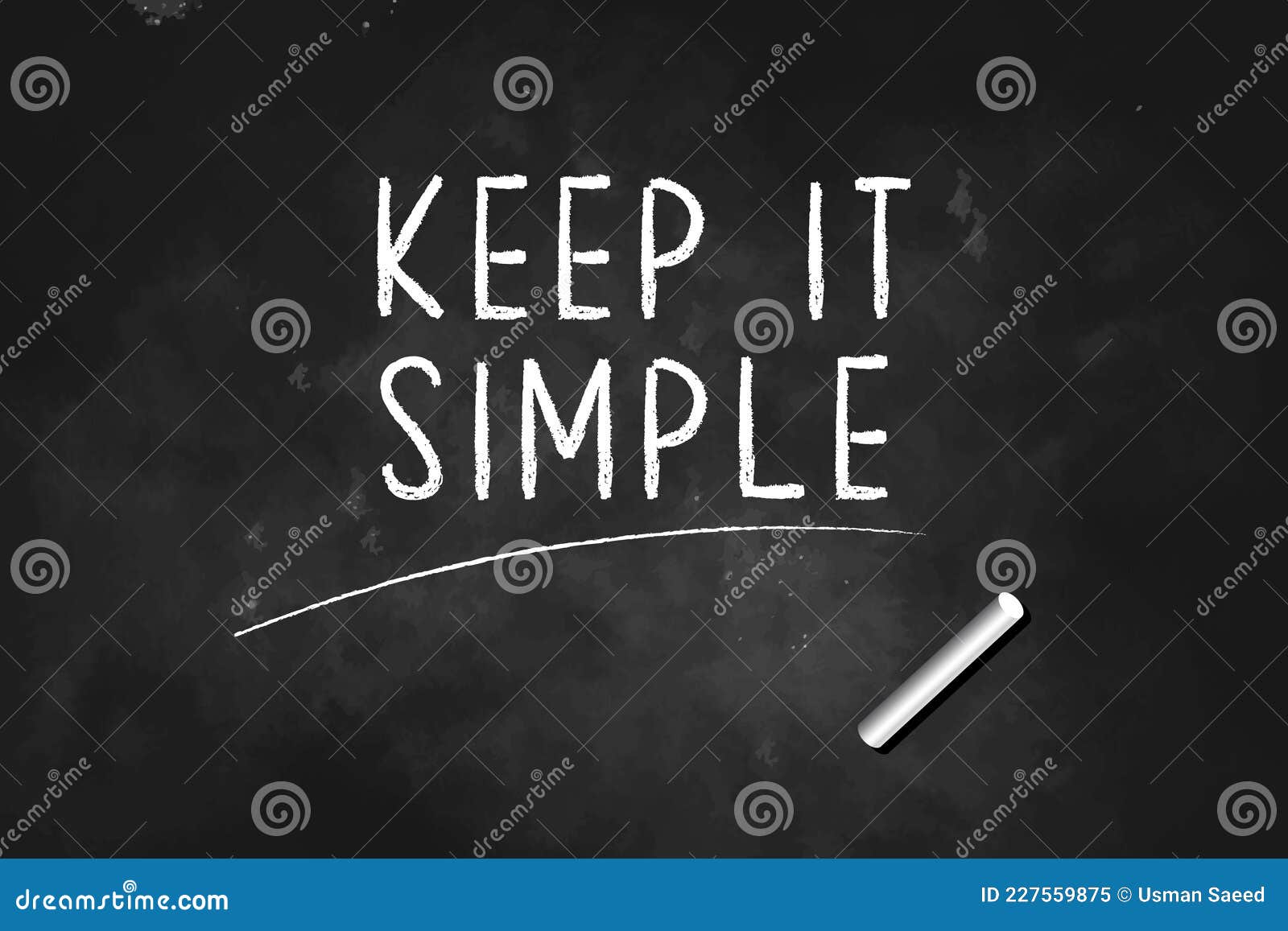 KEEP it SIMPLE Written with Chalk on Blackboard Icon Logo Design Vector ...