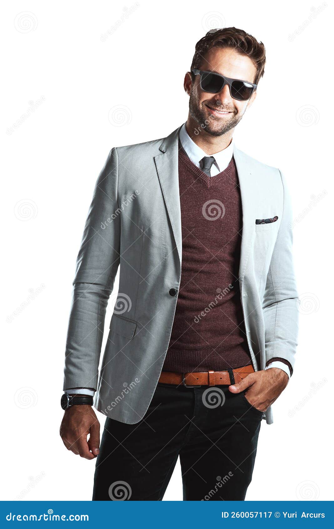Keep it Smart, Keep it Cool. Studio Shot of a Handsome Young Man Posing ...