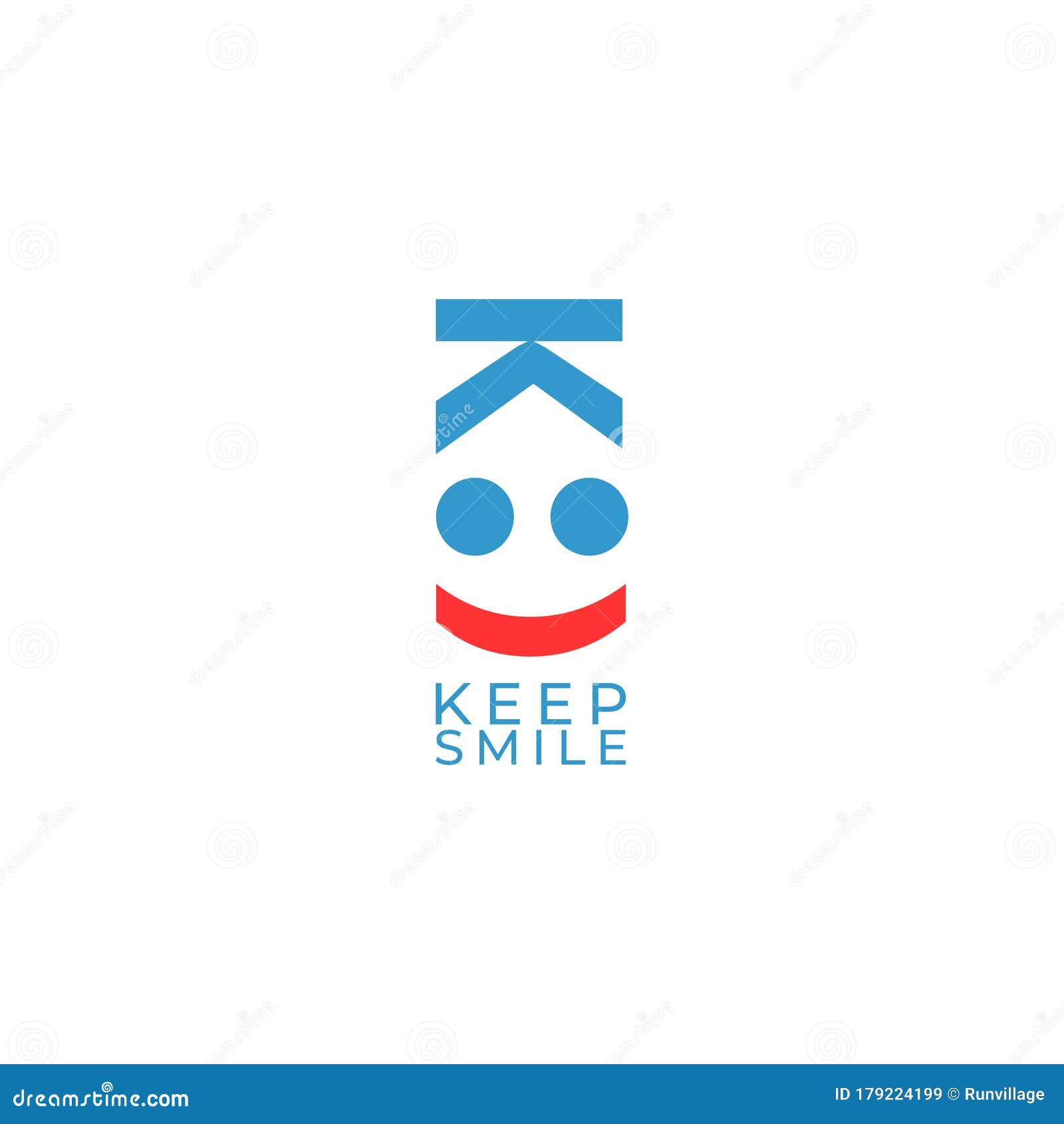 Keep Smile Logo Design Template Vector Stock Vector - Illustration of ideas, emoticon: 179224199
