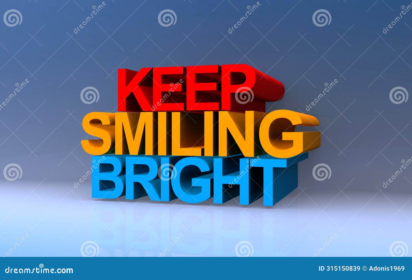 Keep Smiling Bright on Blue Stock Illustration - Illustration of ...