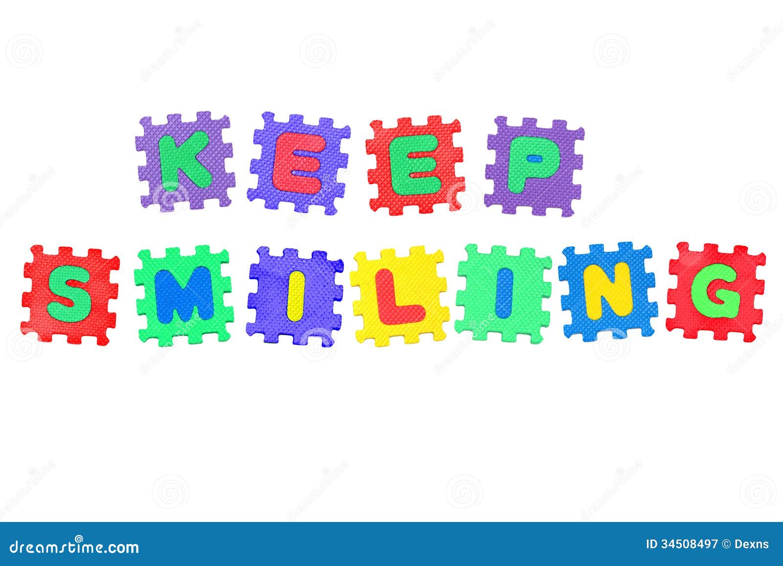Keep Smiling stock image. Image of words, colorful, foam - 34508497