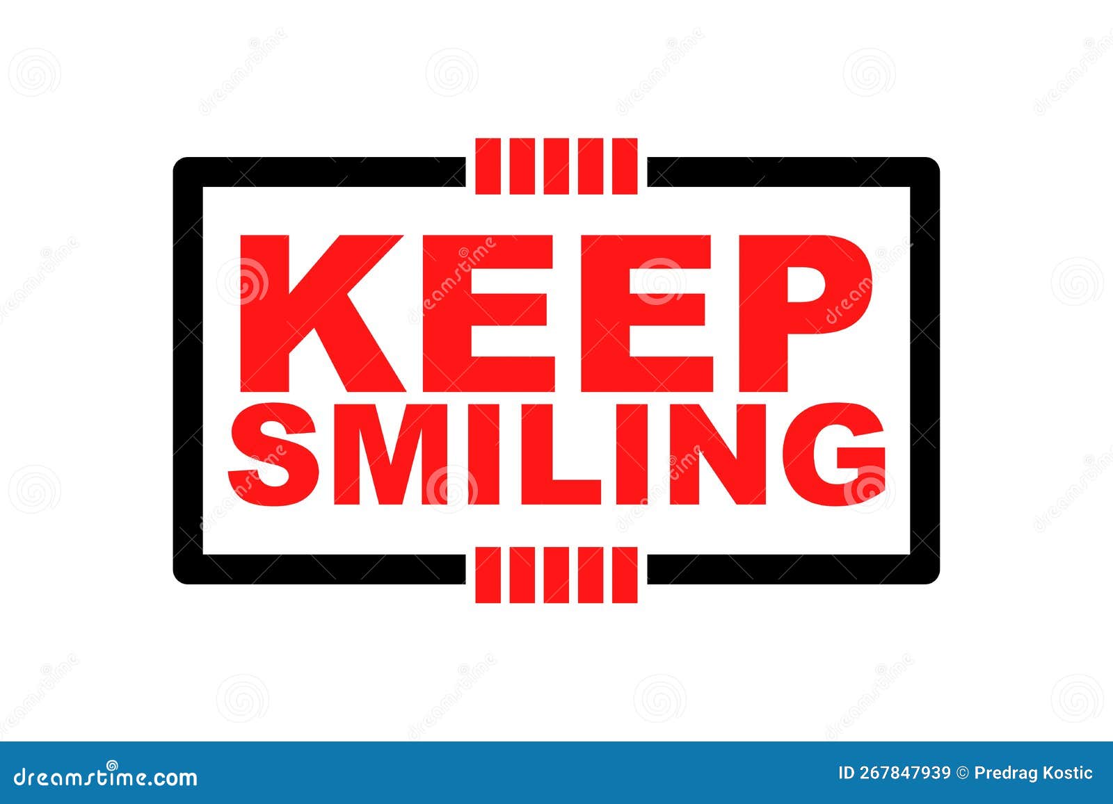 Keep smiling stock illustration. Illustration of poster - 267847939