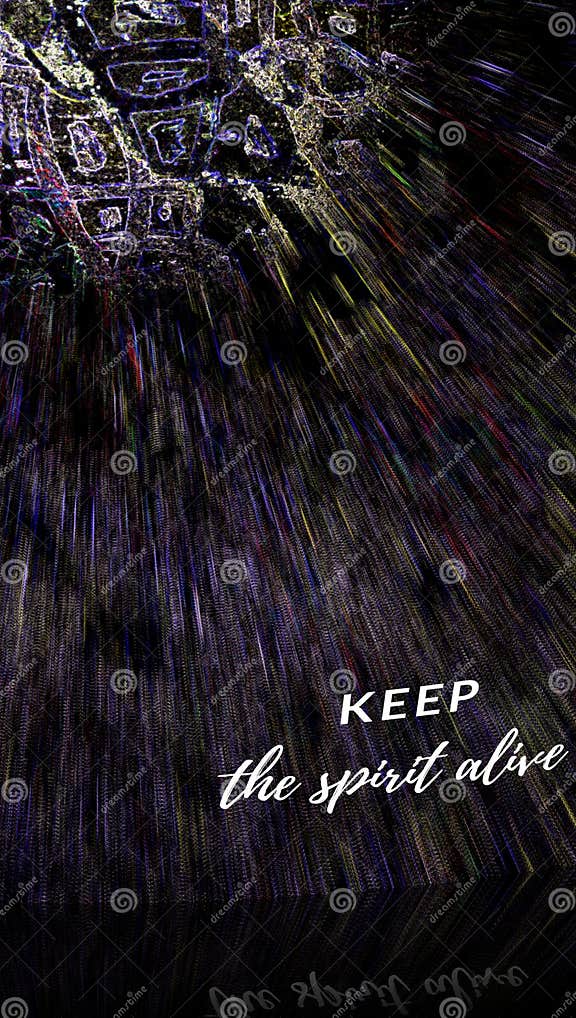 Keep the spirit alive stock illustration. Illustration of purple ...