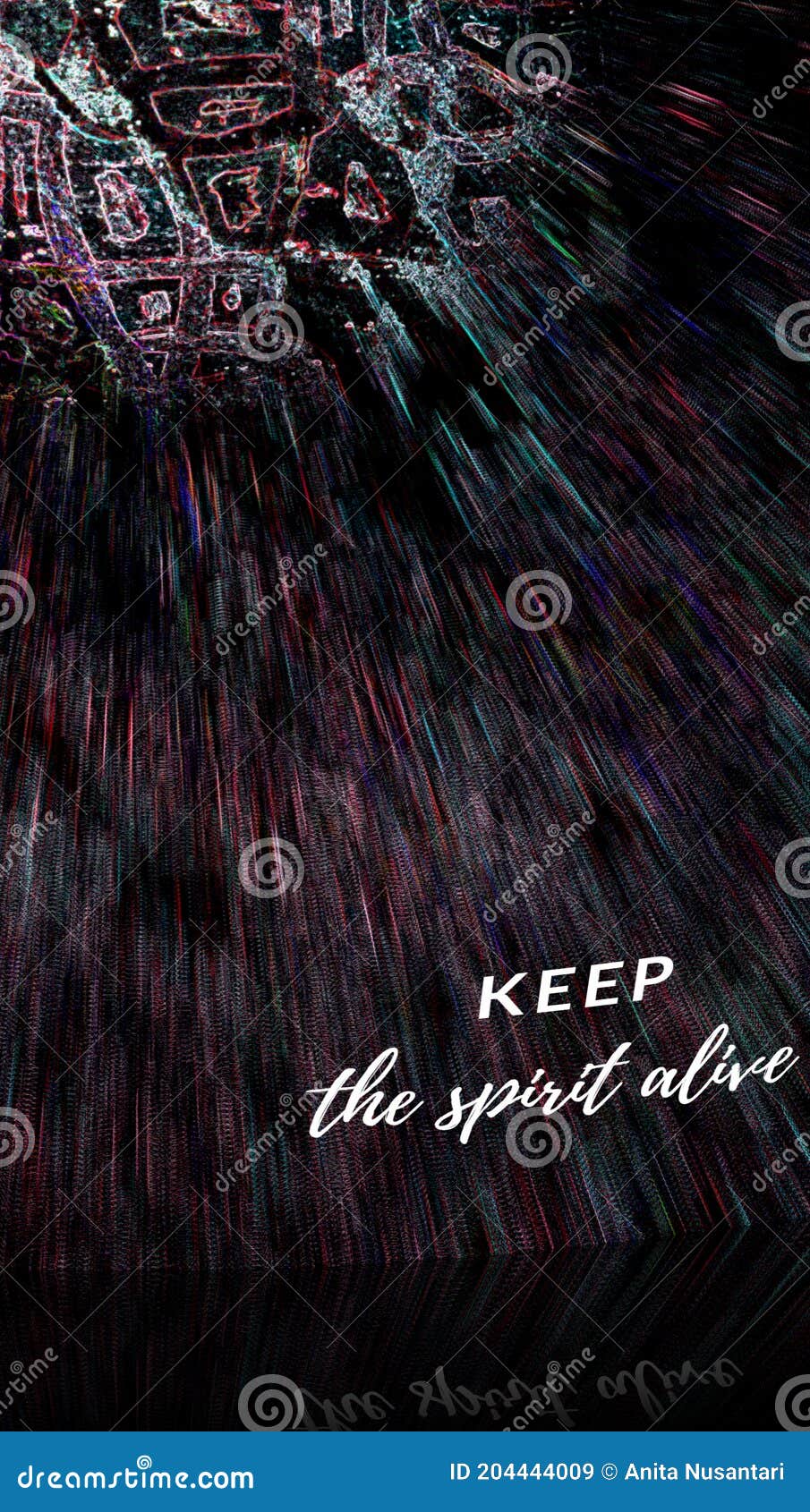 Keep the spirit alive stock illustration. Illustration of pattern ...
