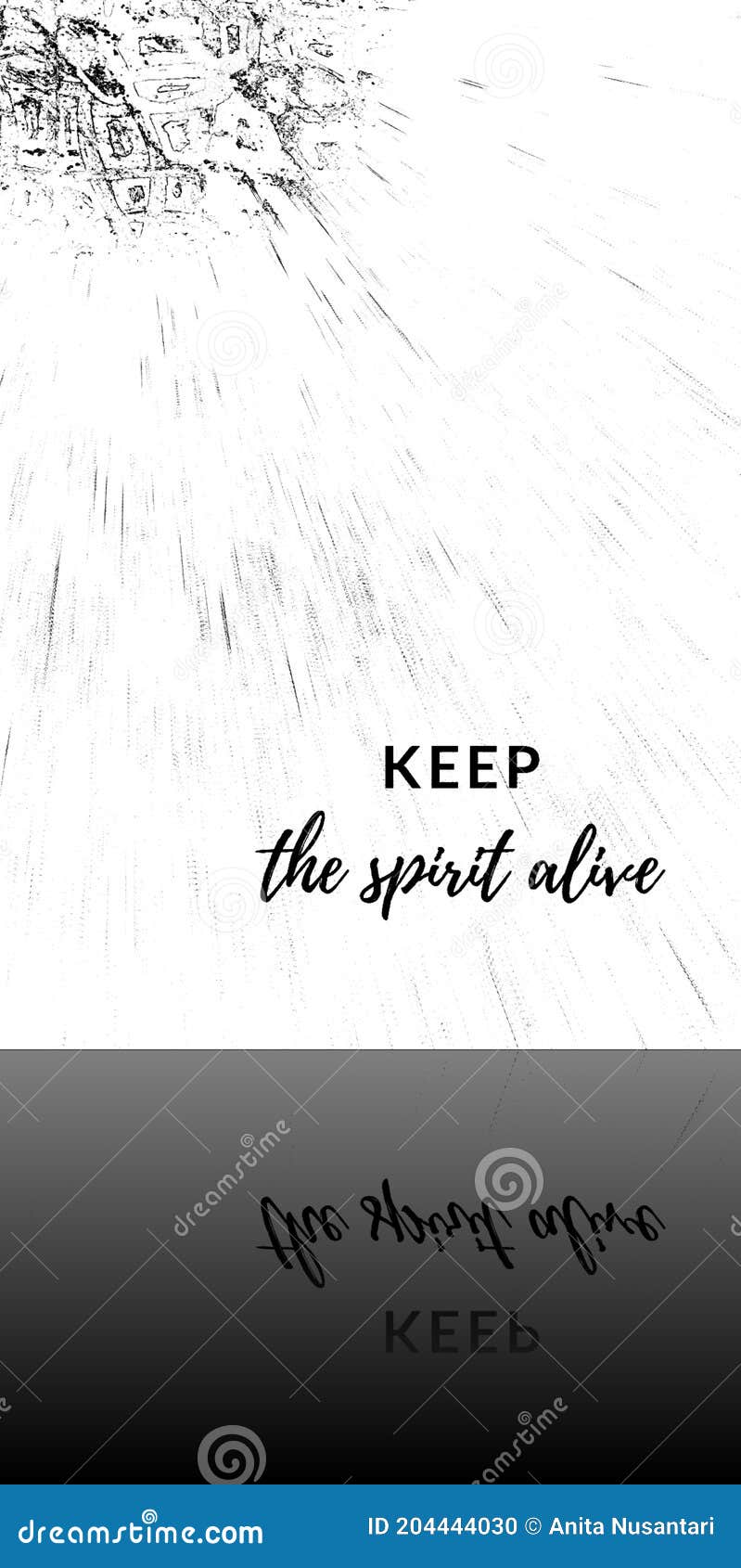 Keep the spirit alive stock illustration. Illustration of drawing ...
