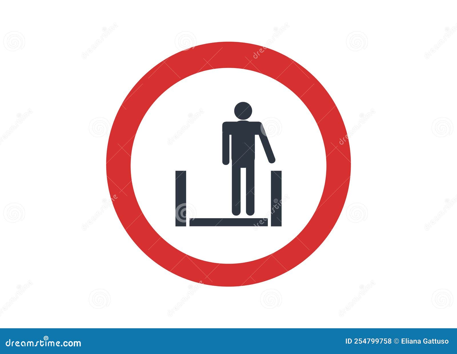 Keep a Steady Grip on the Handrail. Escalator Sign Icon Stock Vector ...