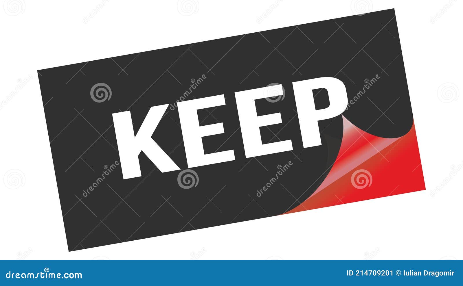 KEEP Text on Black Red Sticker Stamp Stock Illustration - Illustration ...