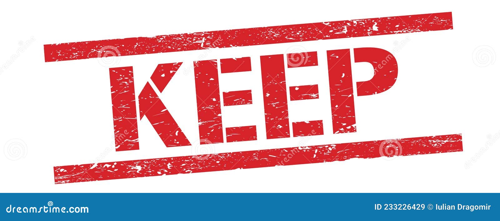 KEEP Text on Red Vintage Lines Stamp Stock Illustration - Illustration ...