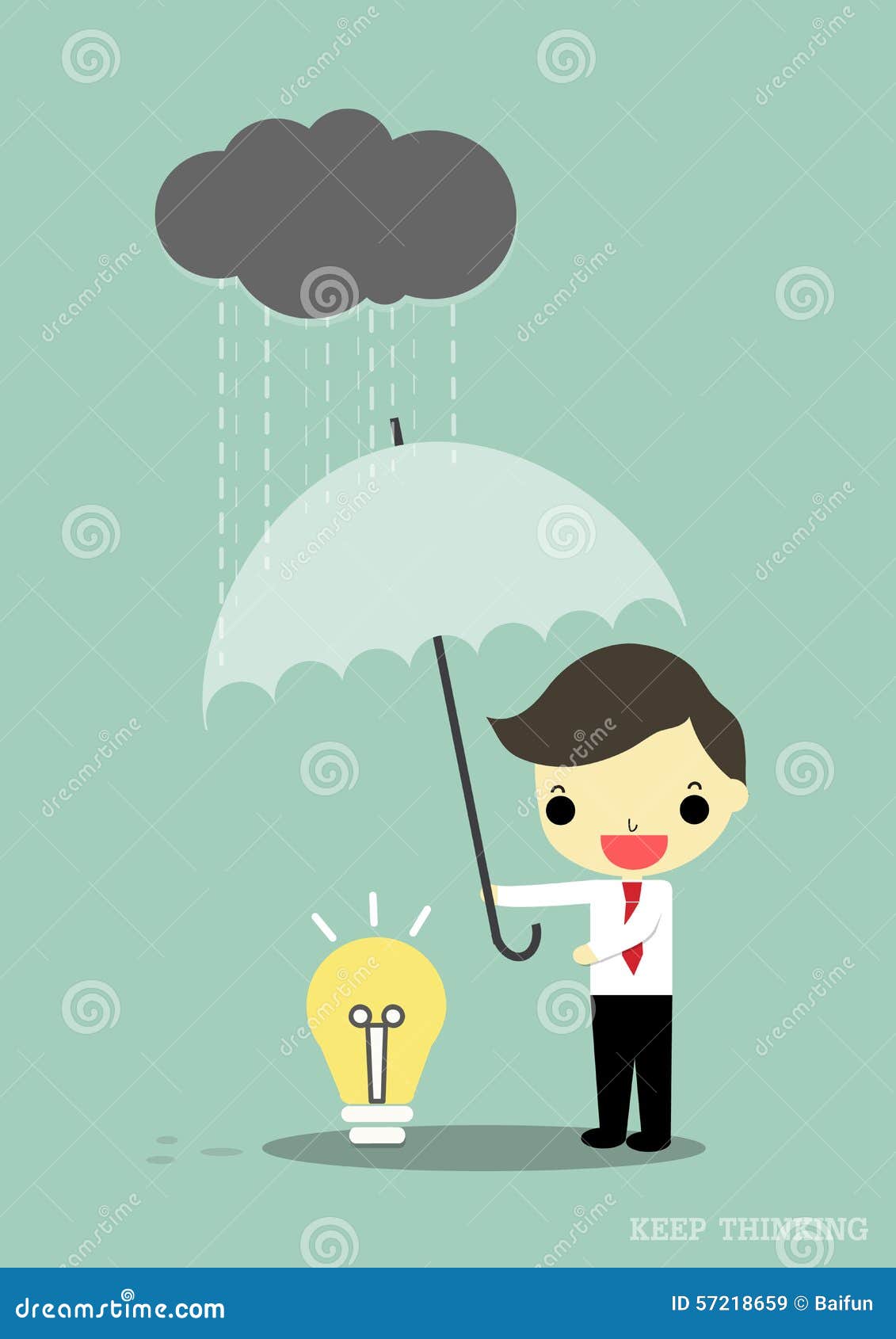 Keep thinking stock vector. Illustration of support, hope - 57218659
