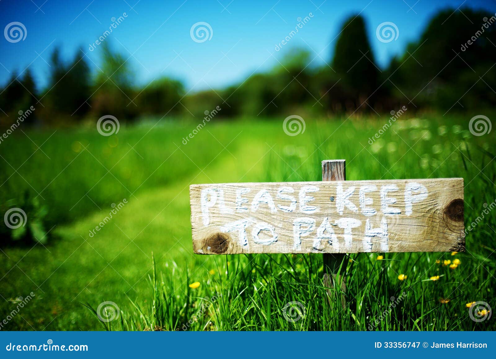 Keep To Path Royalty Free Stock Photography - Image: 33356747