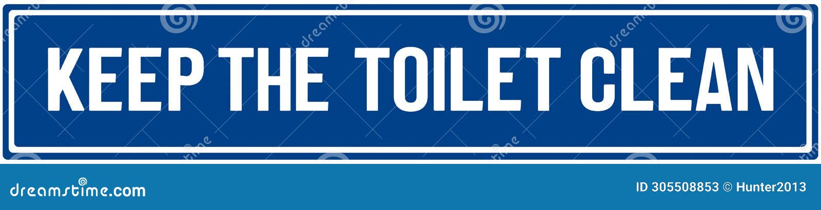 Keep the Toilet Clean Message Stock Illustration - Illustration of ...