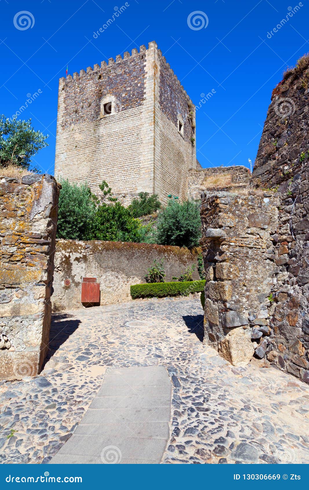 Keep Tower of the Medieval Castelo De Vide Castle Stock Image - Image ...