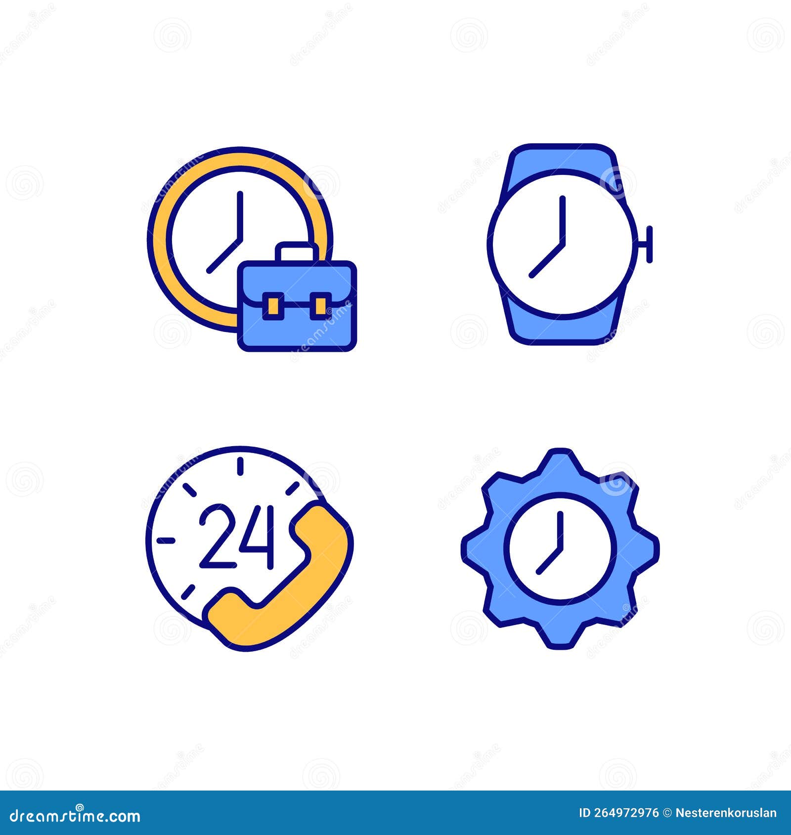Keep Track of Hours Pixel Perfect RGB Color Icons Set Stock ... Keep Track of Hours Pixel Perfect RGB Color Icons Set Stock ...