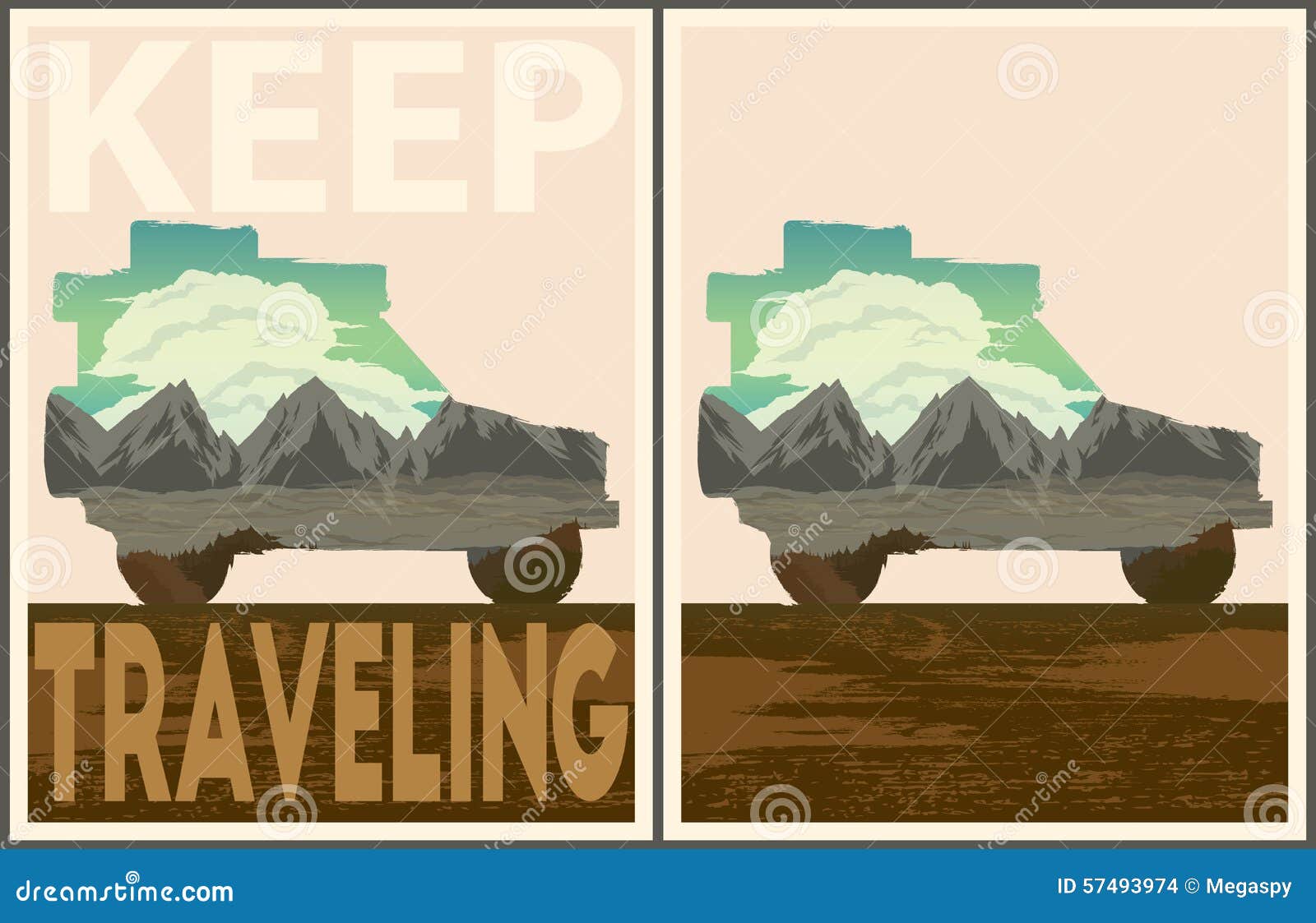 Keep Traveling Poster Collection Stock Vector - Illustration of badge ...
