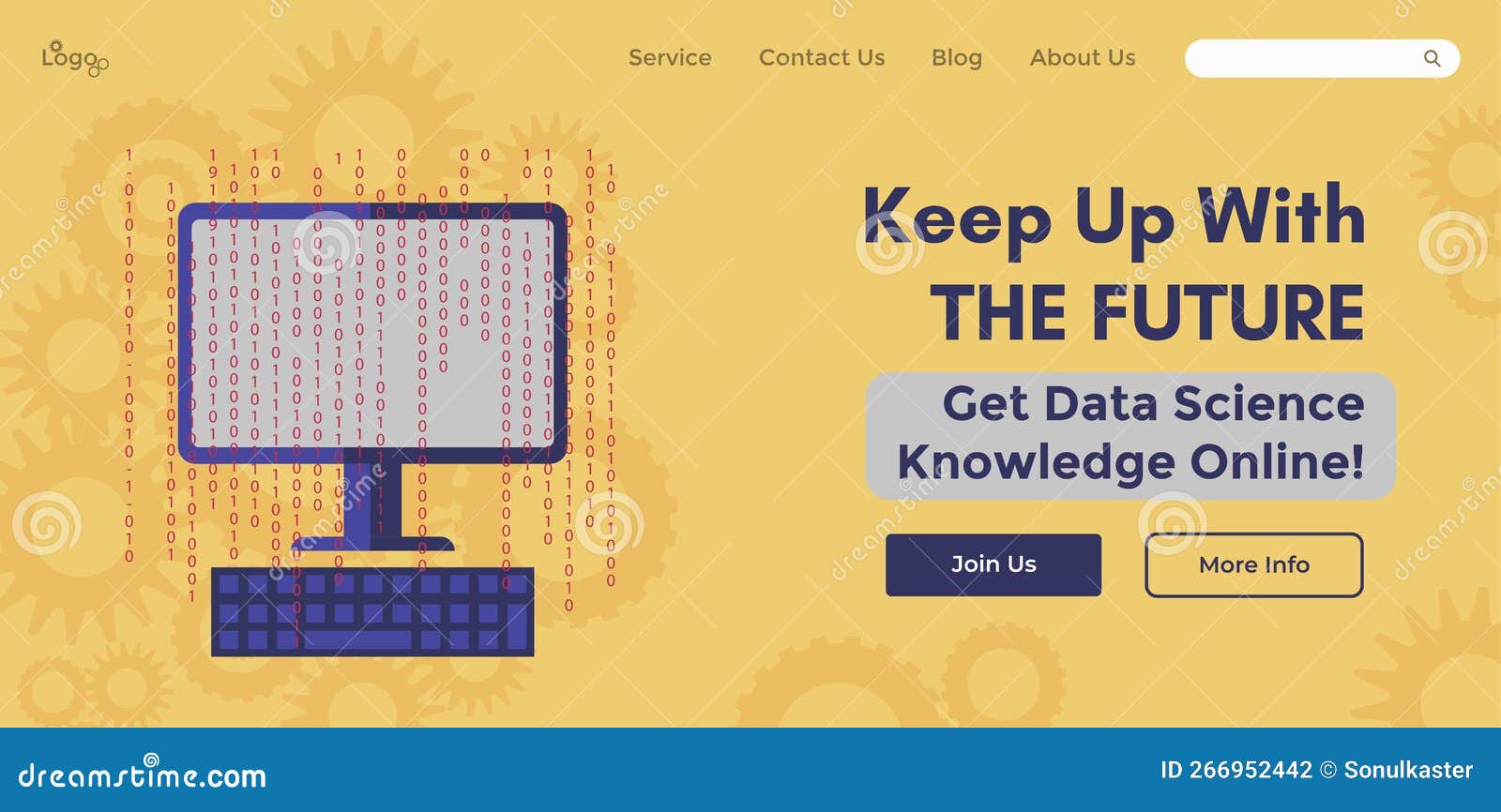 Keep Up with Future, Get Data Science Knowledge Stock Vector ...