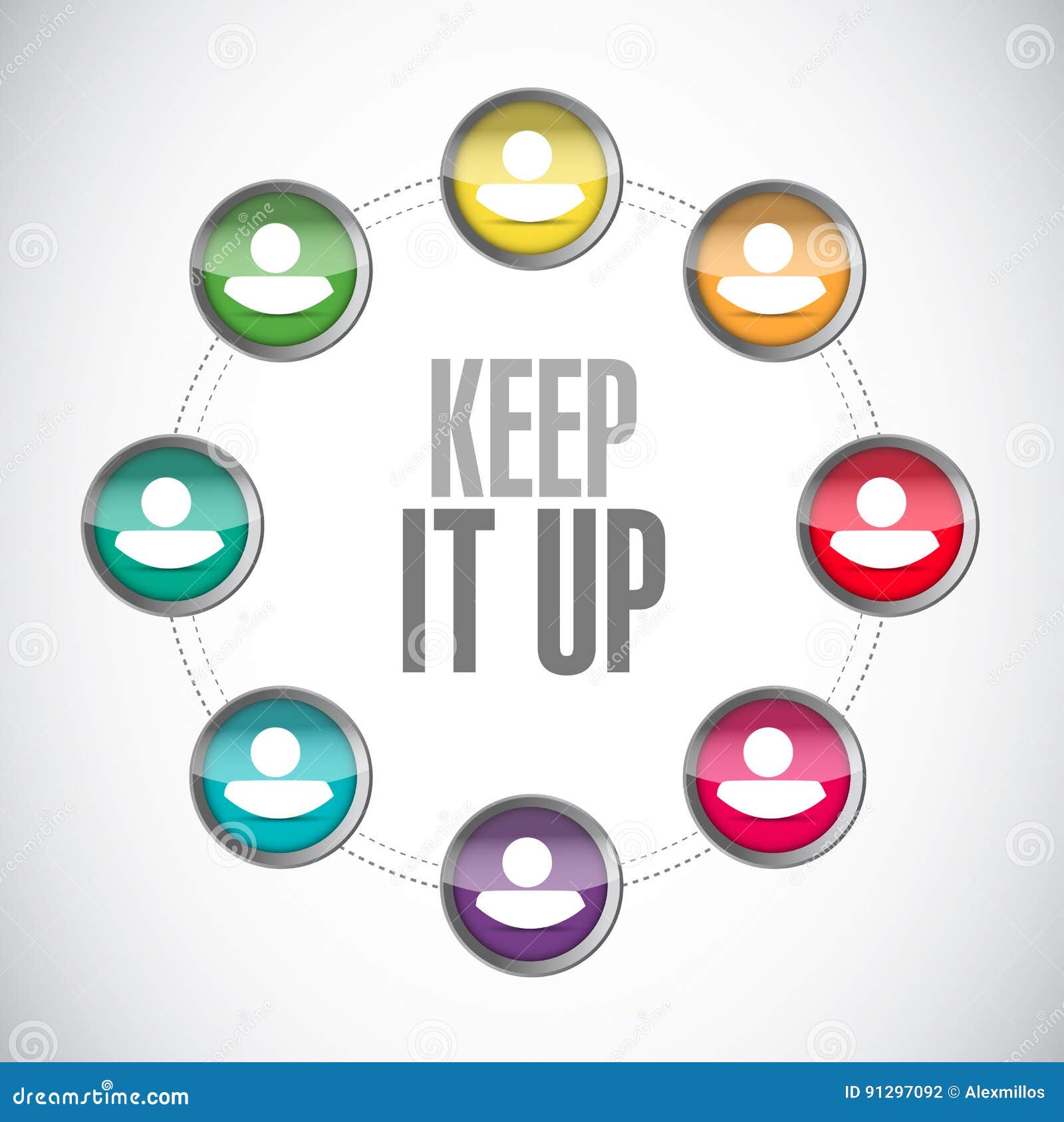 Keep it Up People Network Sign Concept Stock Illustration ...