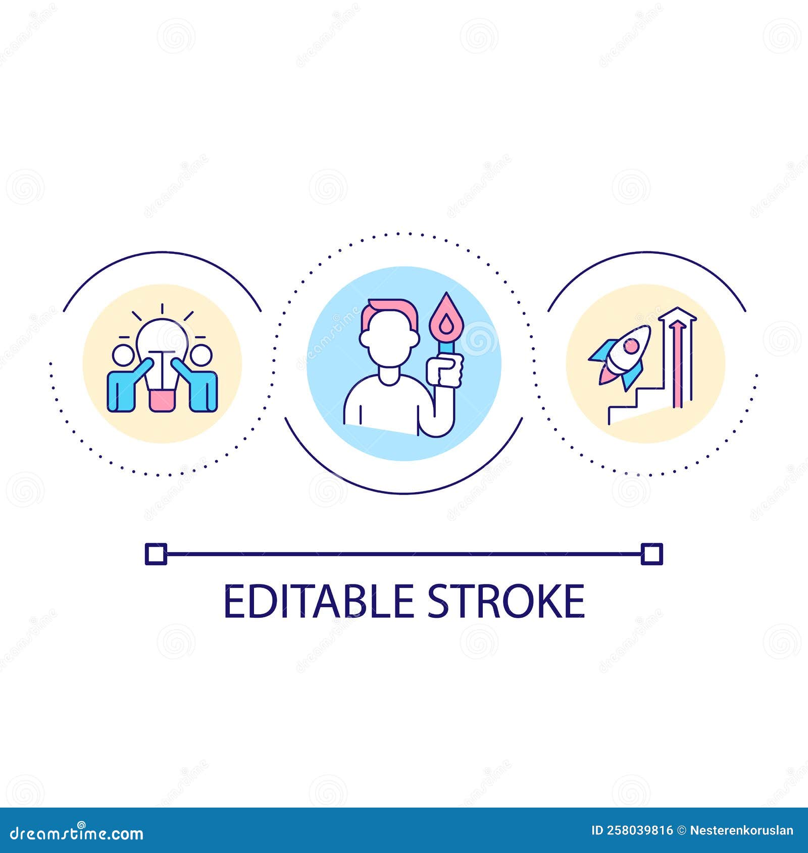 Keep Up with Professional Trends Loop Concept Icon Stock Vector ...