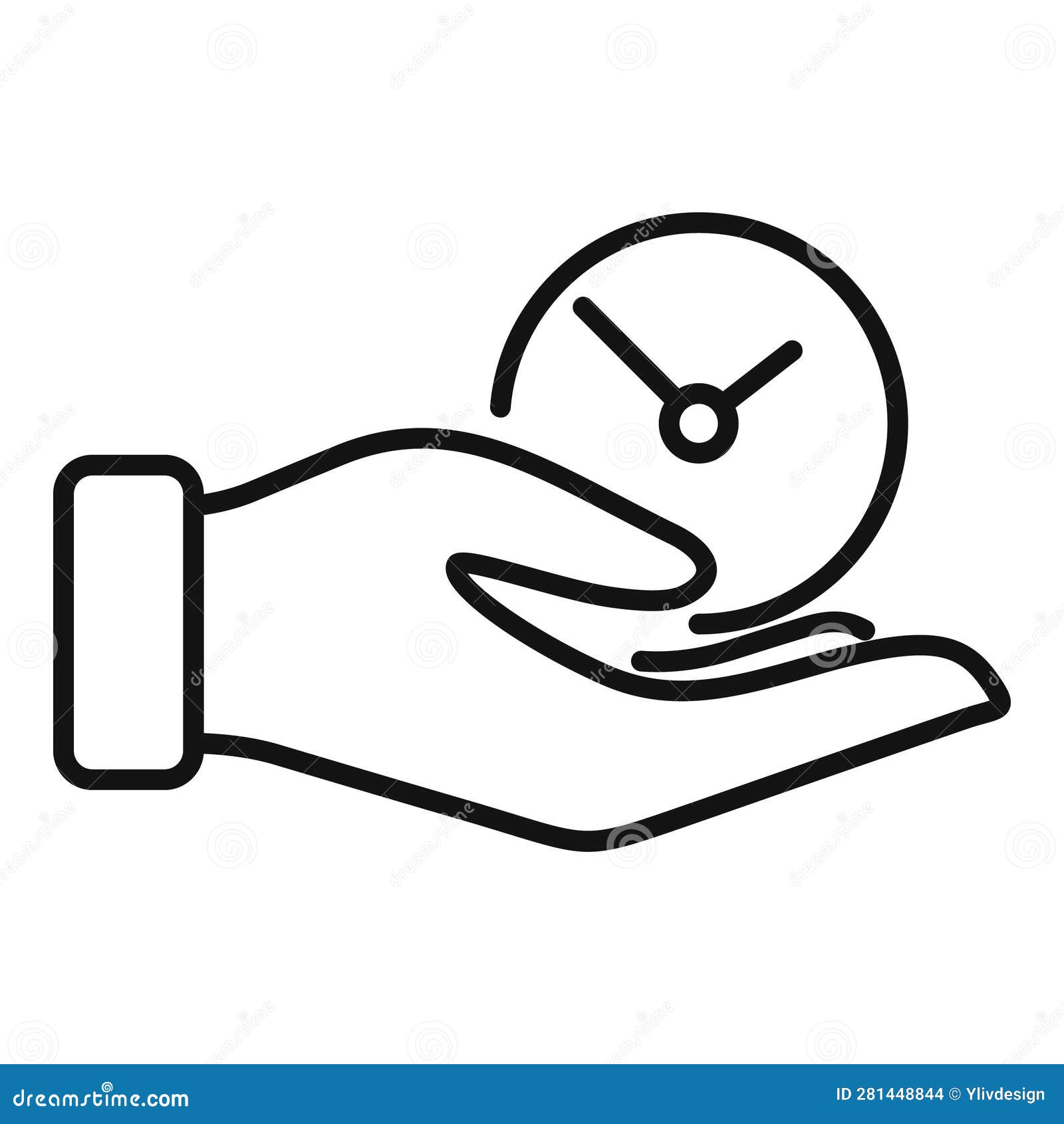 Keep Work Hour Icon Outline Vector. Office Time Stock Vector ...