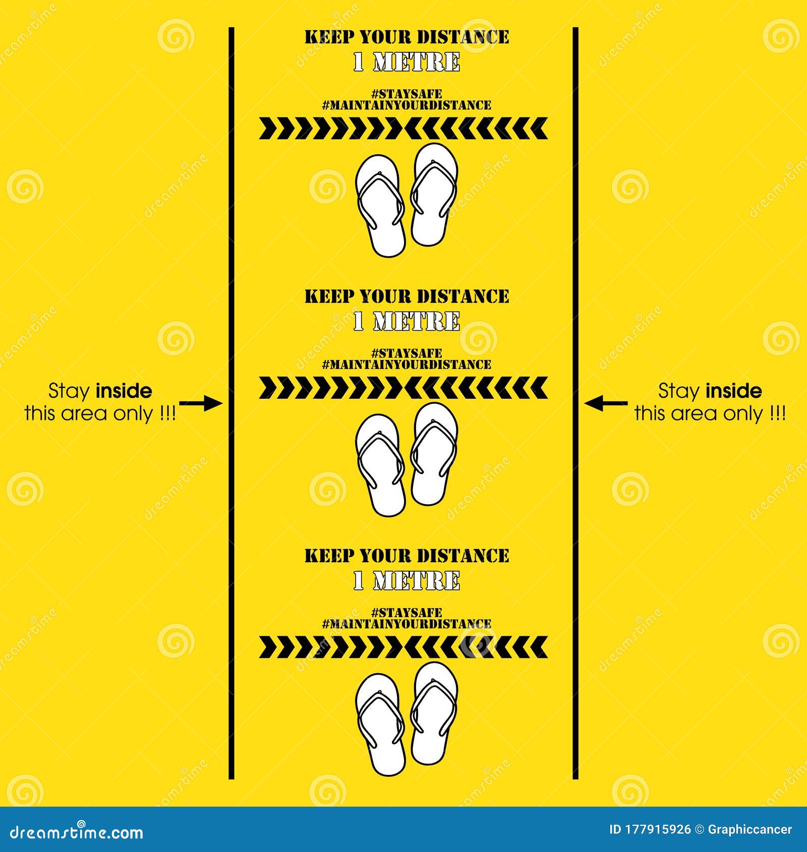 Keep your distance 1 metre stock vector. Illustration of area - 177915926