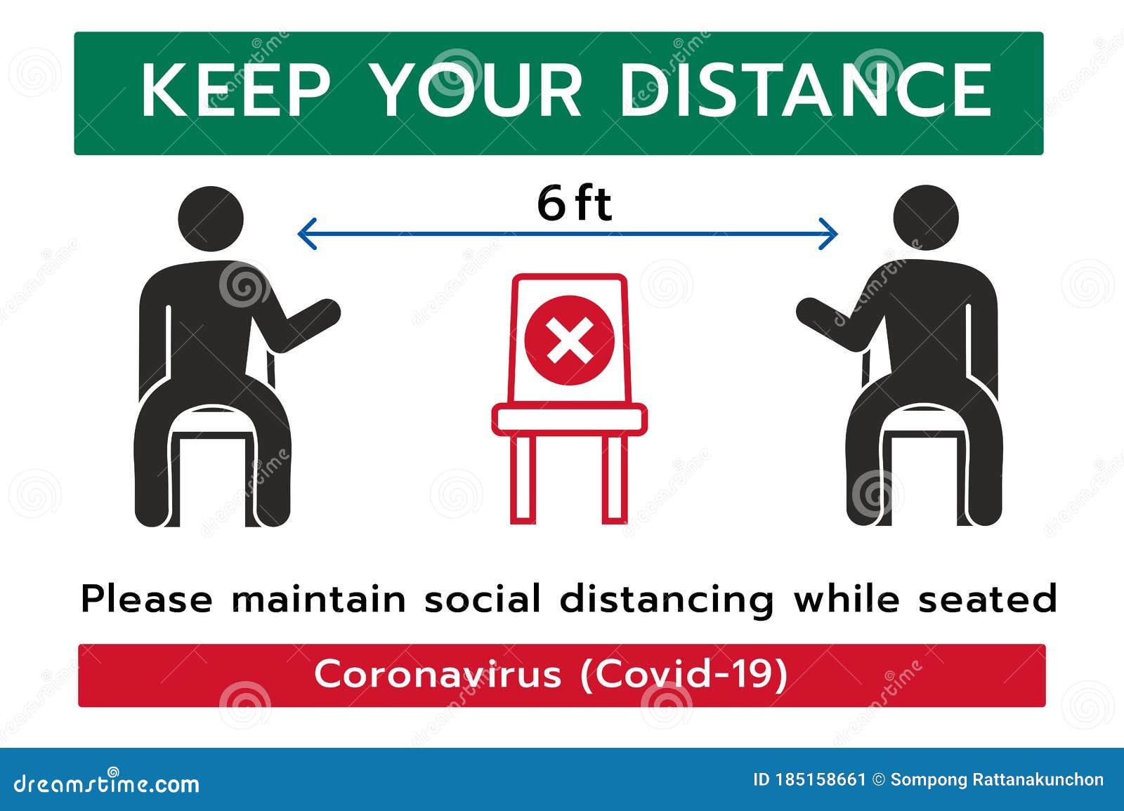 Keep Your Distance Sign Social Distancing Please Do Not Sit Here To