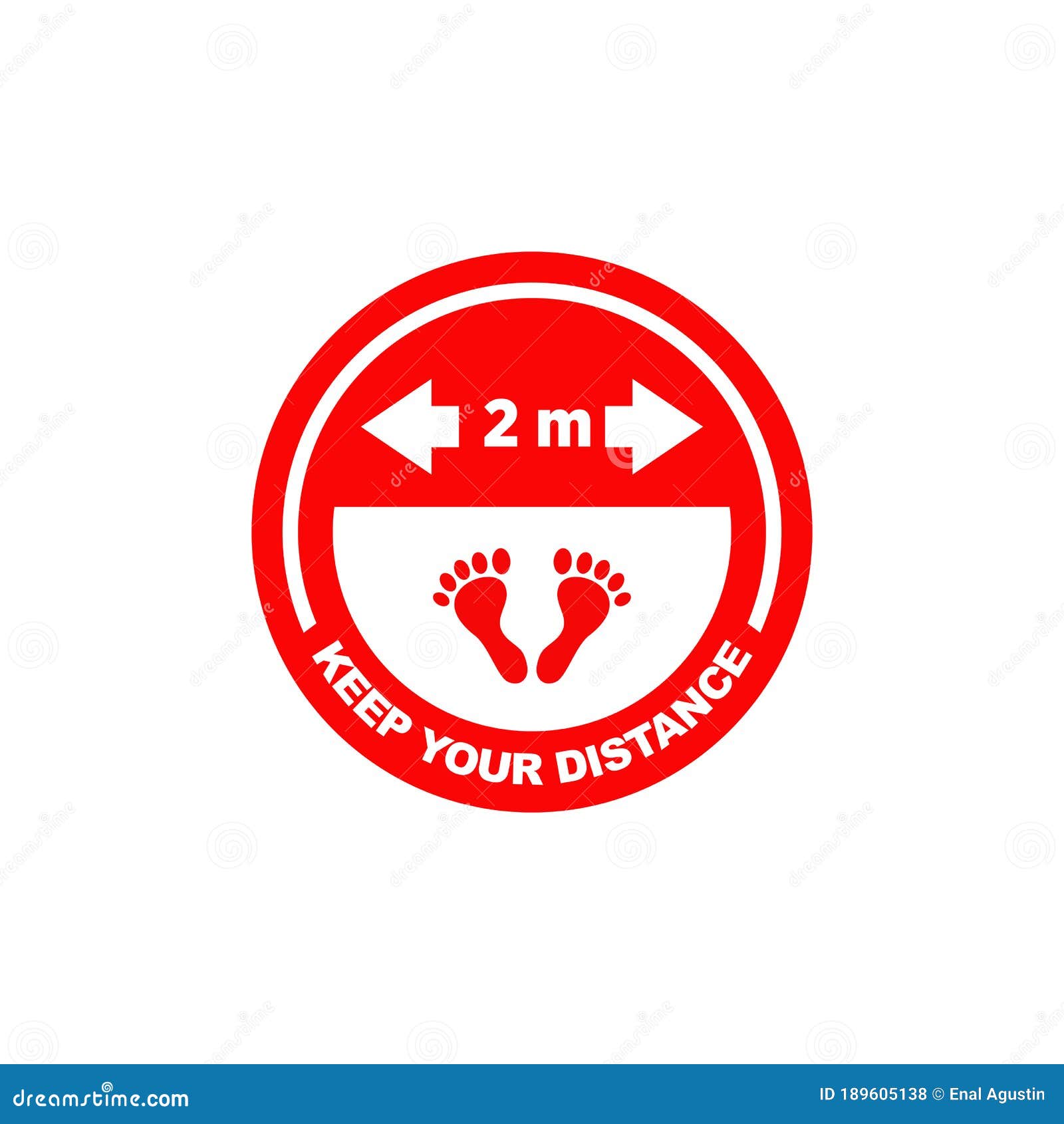 Keep Your Distance Sticker Logo Design Template Stock Vector ...