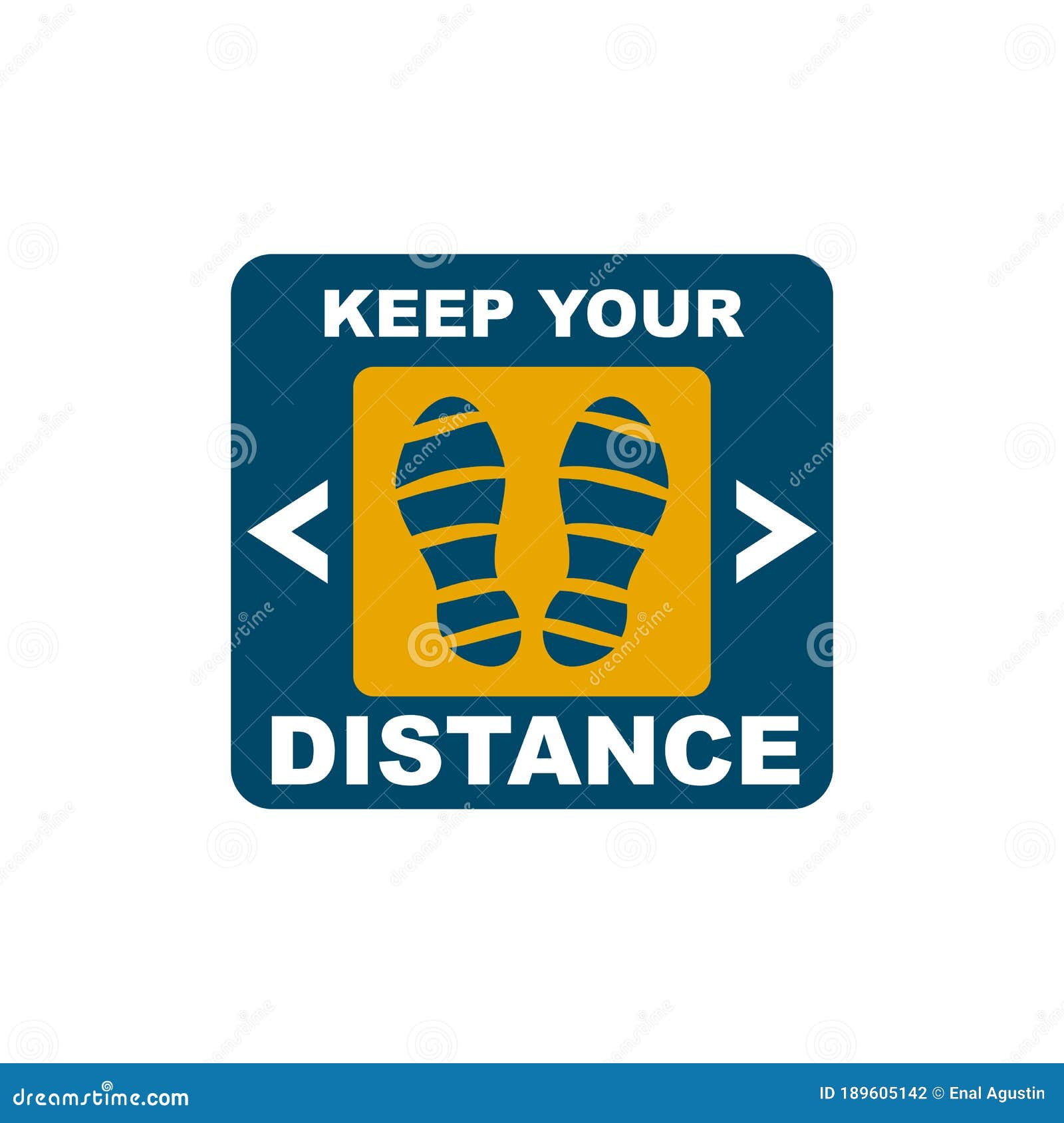 Keep Your Distance Sticker Logo Design Template Stock Vector ...