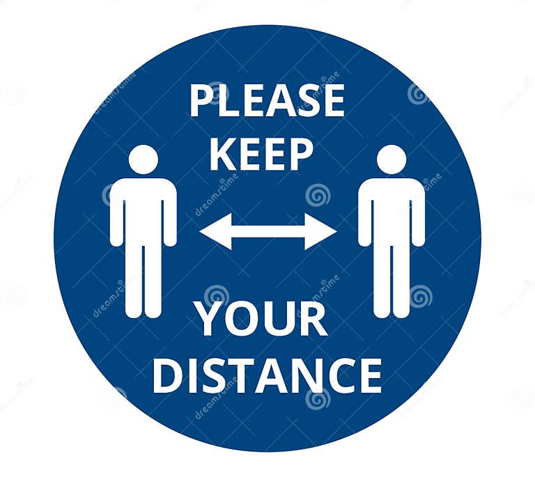 Keep your Distance Symbol stock vector. Illustration of human - 292683296