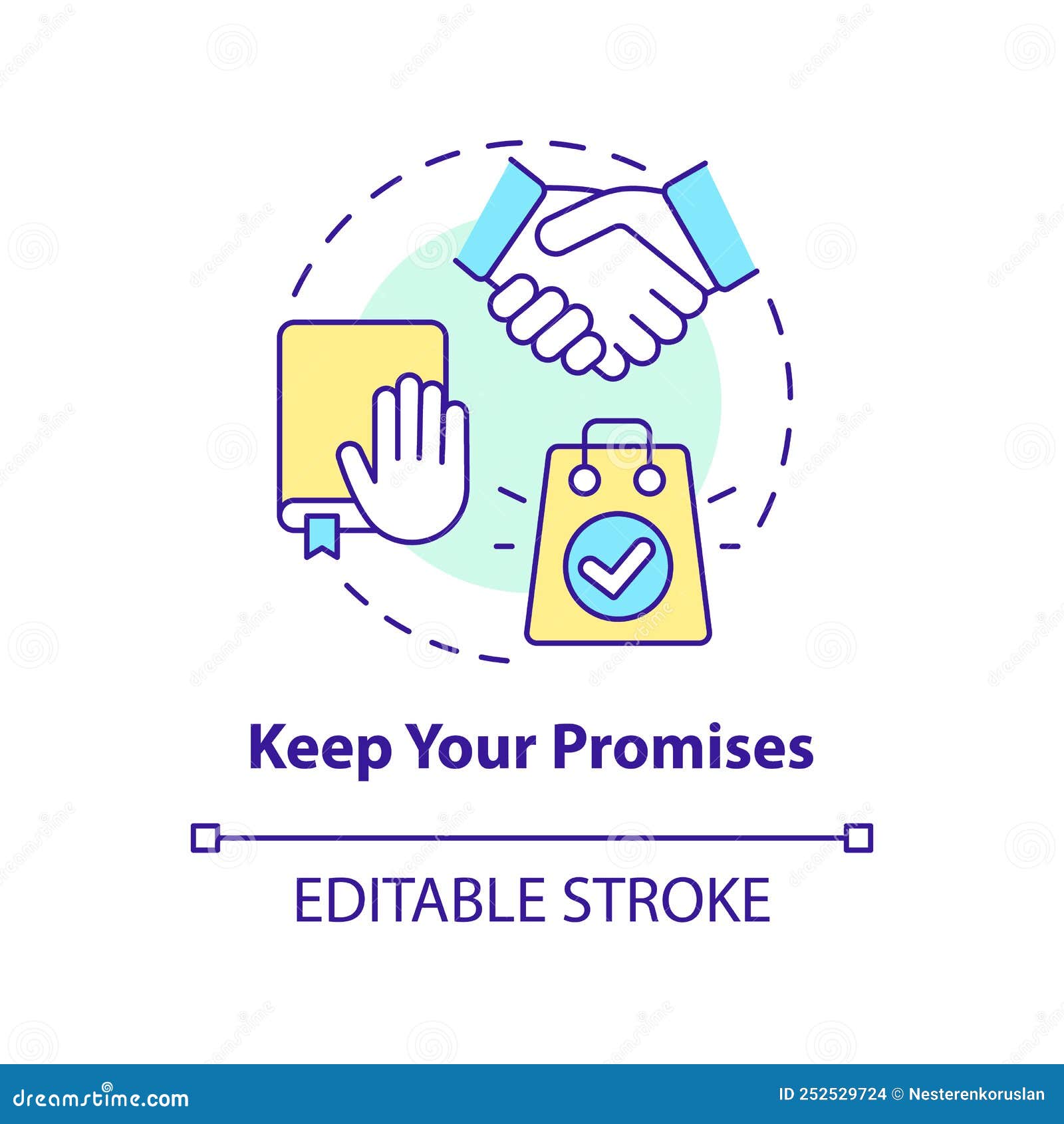 Keep Your Promises Concept Icon Stock Vector - Illustration of promise ...
