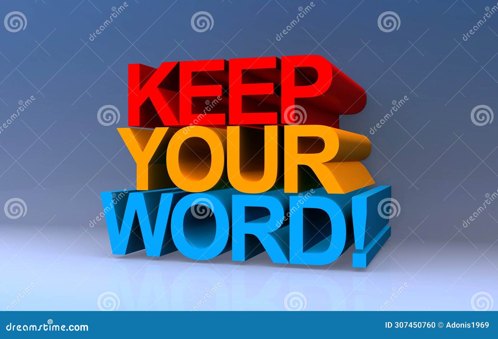 Keep your word on blue stock illustration. Illustration of authenticity ...
