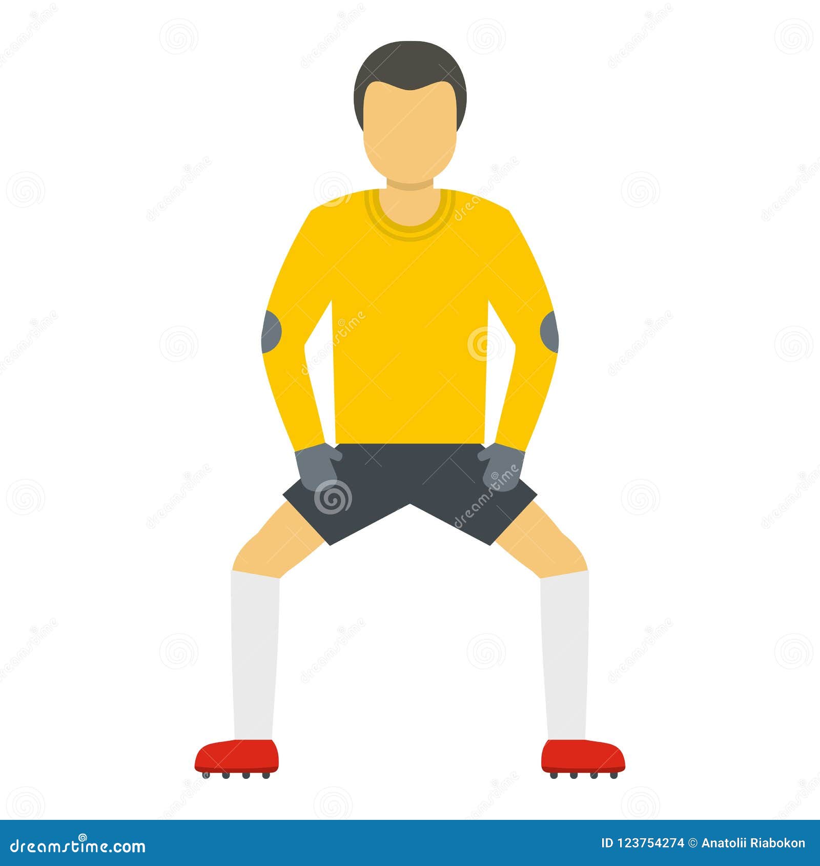 Keeper icon, flat style stock illustration. Illustration of figure ...