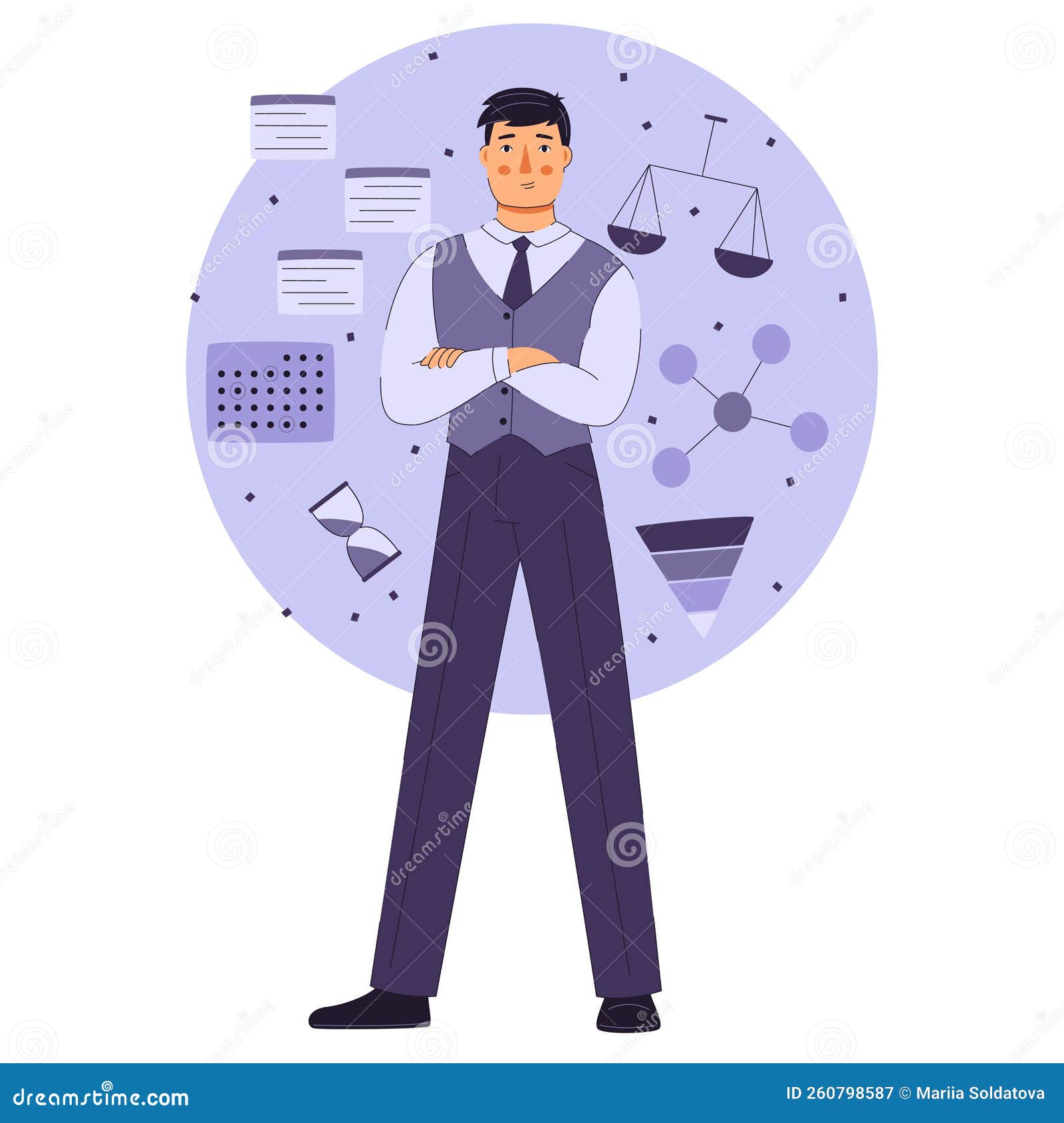 Keepers Characters Defender, Mbti Concept Flat Vector | CartoonDealer ...