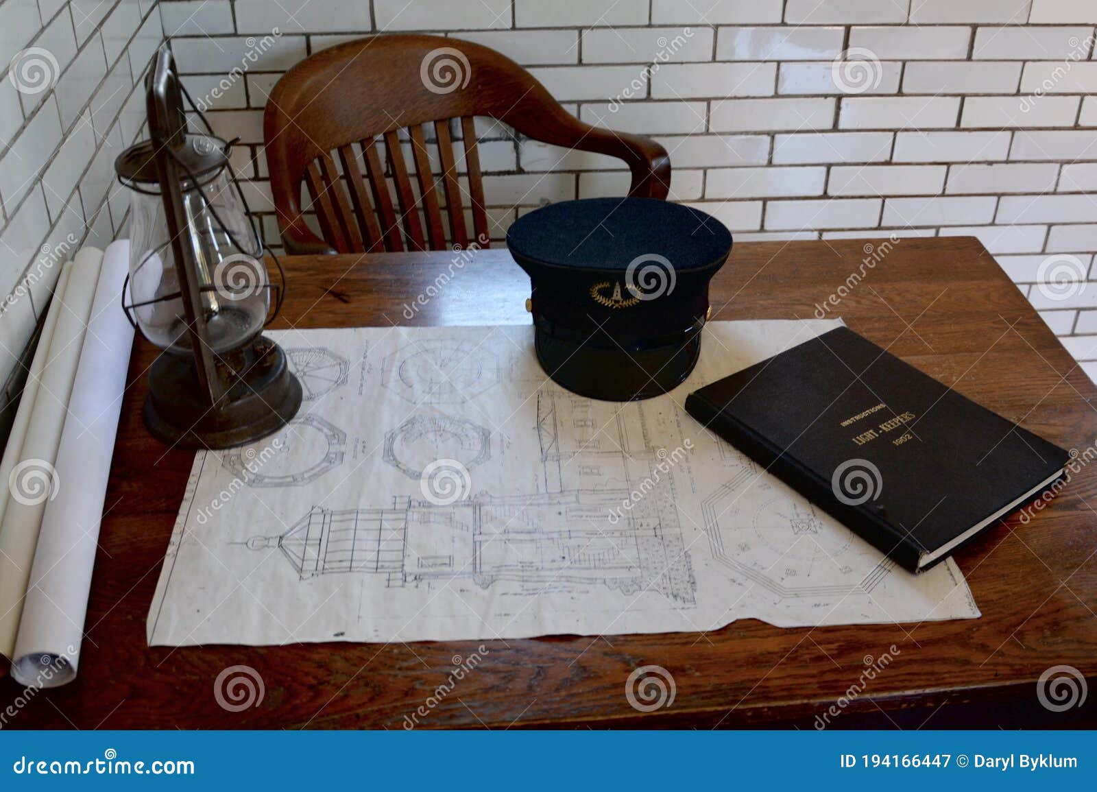 The Keepers Desk at Split Rock Lighthouse. Editorial Photography ...