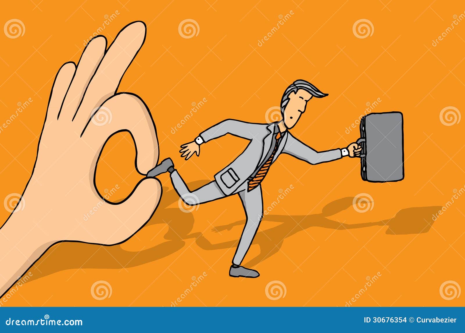 Keeping Businessman from Progressing Stock Illustration - Illustration ...