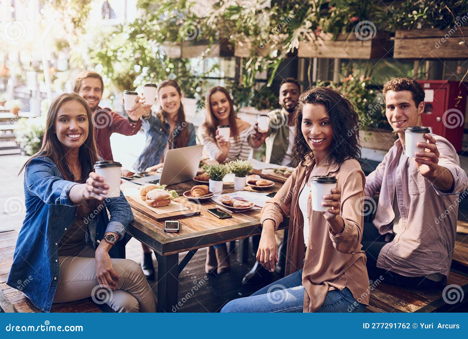 Keeping the Creative Juices Flowing. a Group of Creative Workers Out on ...