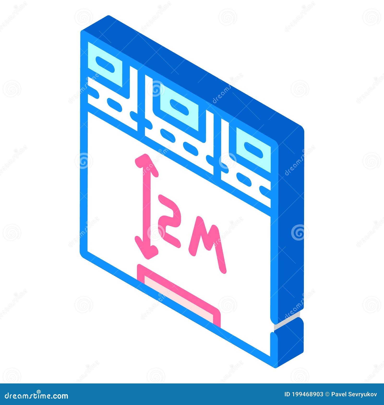 Keeping Distance Isometric Icon Vector Illustration Sign Stock Vector ...