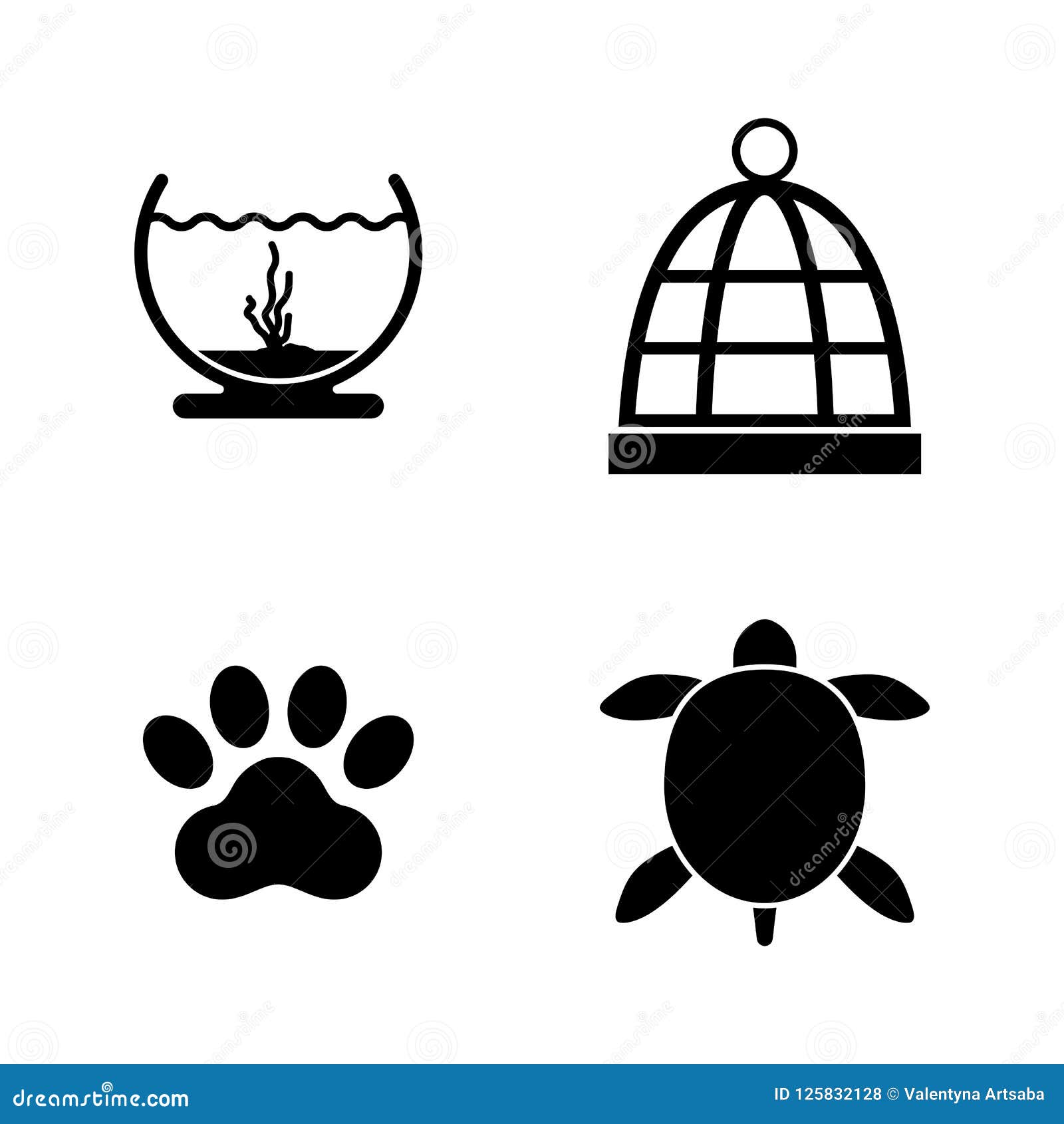 Keeping Pets. Simple Related Vector Icons Stock Vector - Illustration ...