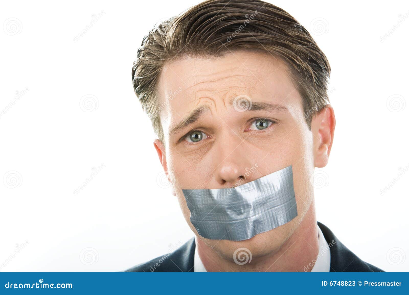 Keeping silence stock image. Image of leader, masculine - 6748823