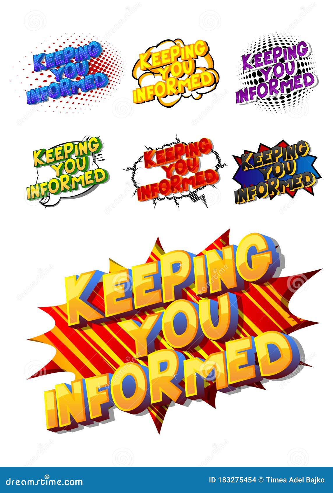 Keeping You Informed - Comic Book Style Word. Stock Vector ...