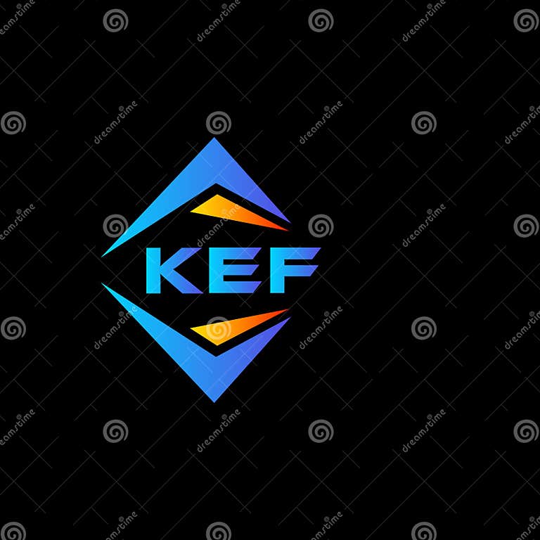 KEF Abstract Technology Logo Design on Black Background. KEF Creative ...