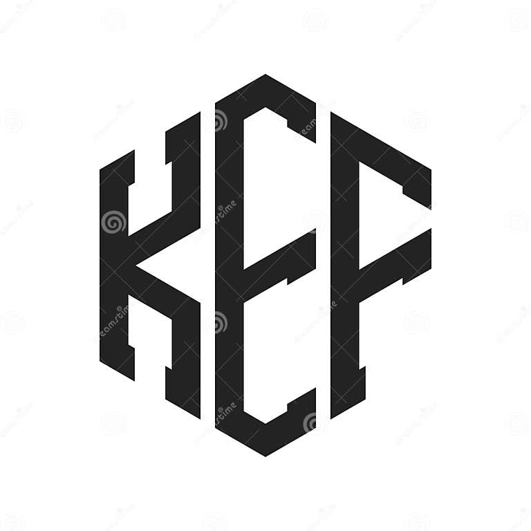 KEF Logo Design. Initial Letter KEF Monogram Logo Using Hexagon Shape ...