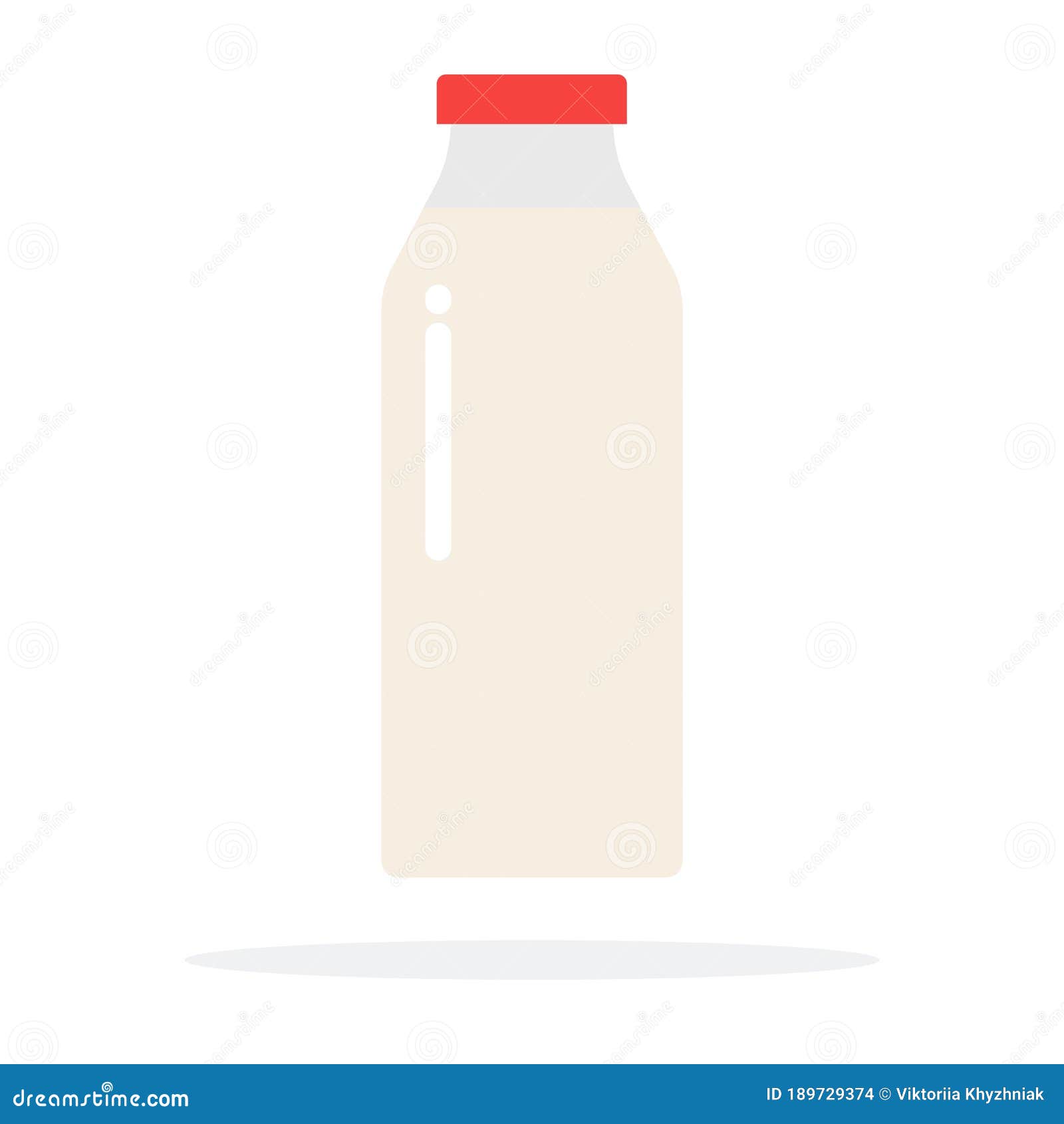 Kefir in bottle stock vector. Illustration of morning - 189729374
