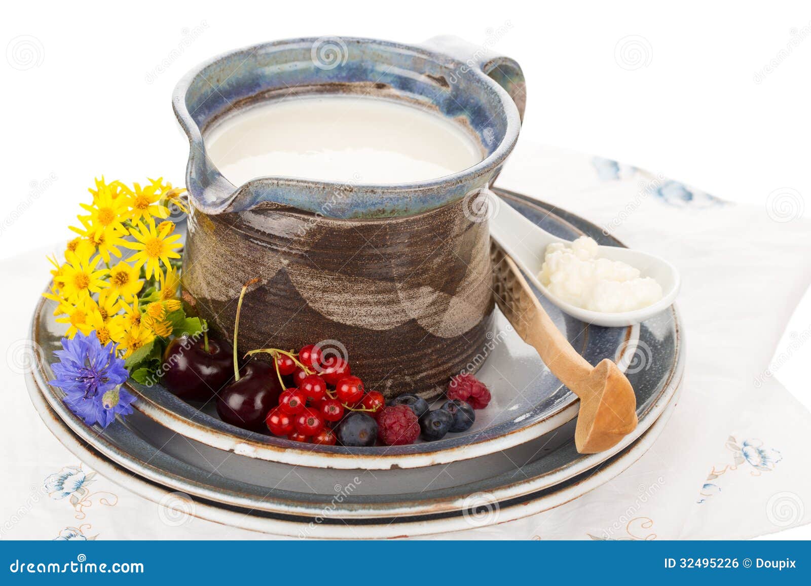 Kefir in jug stock photo. Image of container, appetizing - 32495226