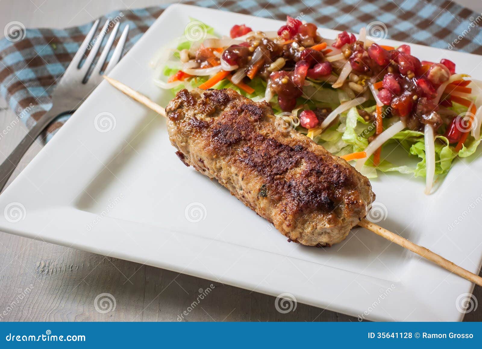 Kefta kebab stock photo. Image of served, coriander, dish - 35641128