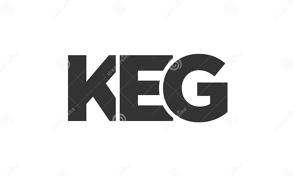 KEG Logo Design Template with Strong and Modern Bold Text. Initial ...